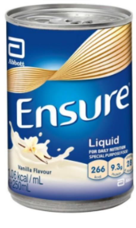 Ensure Vanilla Can Milk 250ml, Health & Nutrition, Health Supplements ...