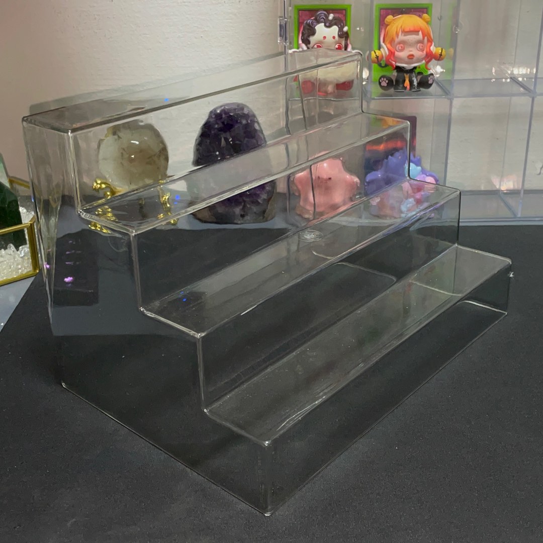Figurine/Perfume Acrylic Display Rack 4 Steps/Shelf/Tier Multi Layer ...