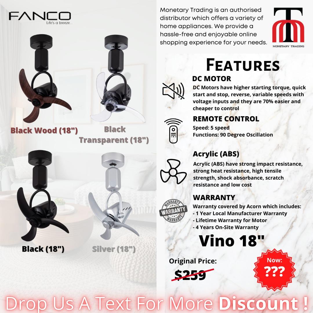 [INSTALLATION PACKAGE SALES] Fanco Ceiling Fans / Corner Fans ...