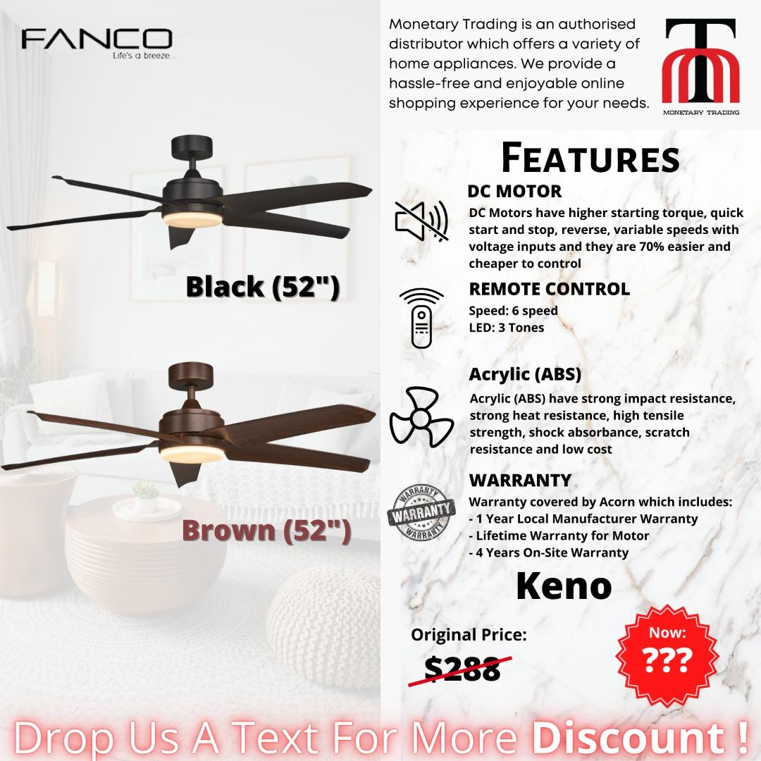 [INSTALLATION PACKAGE SALES] Fanco Ceiling Fans / Corner Fans ...