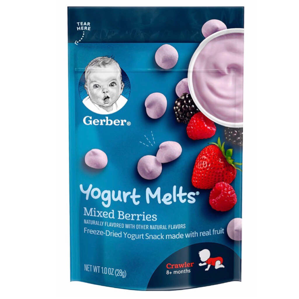 Gerber Yoghurt Melts Mixed Berries 28g, Babies & Kids, Nursing ...