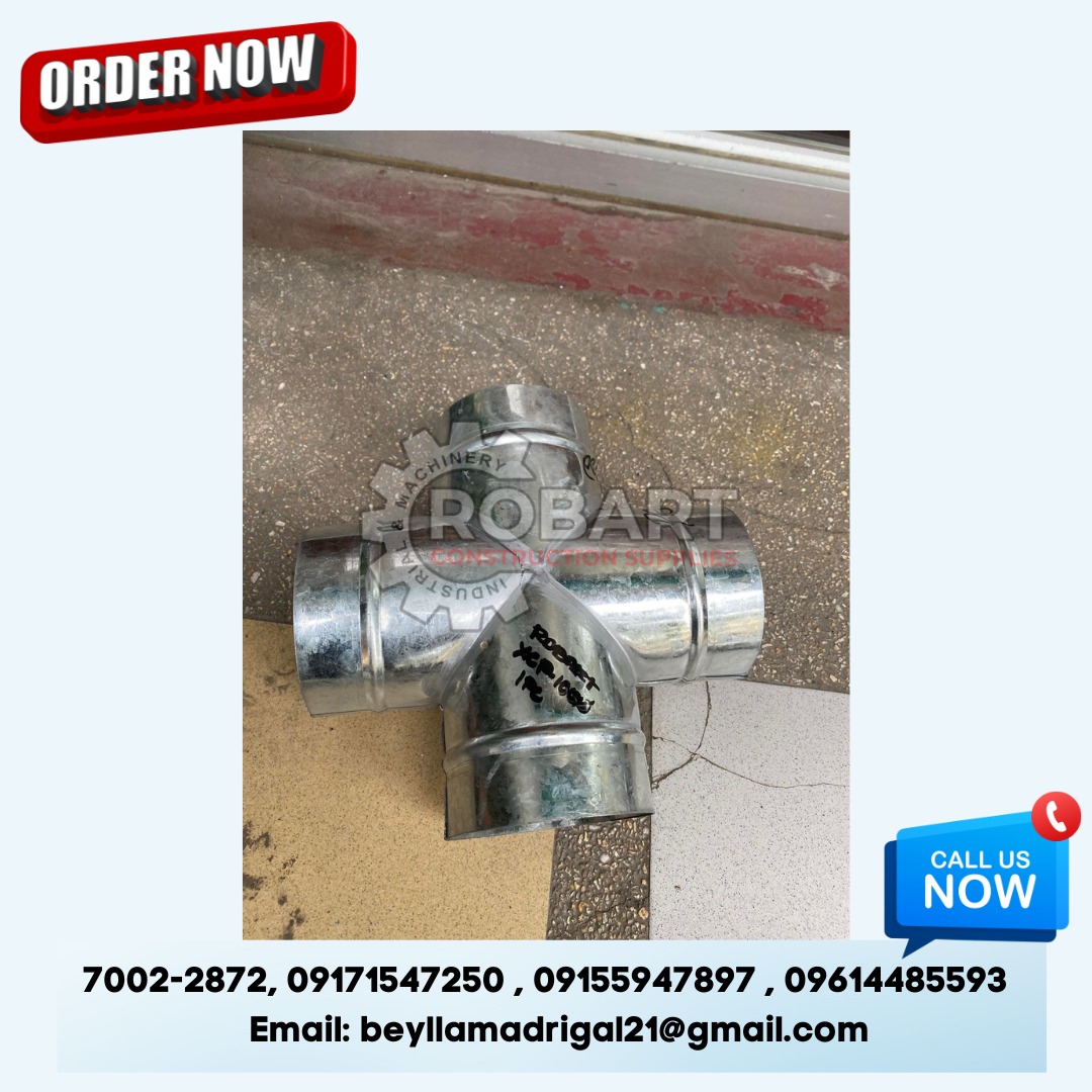 GI Tee Cross Spiral Duct, Commercial & Industrial, Construction Tools ...