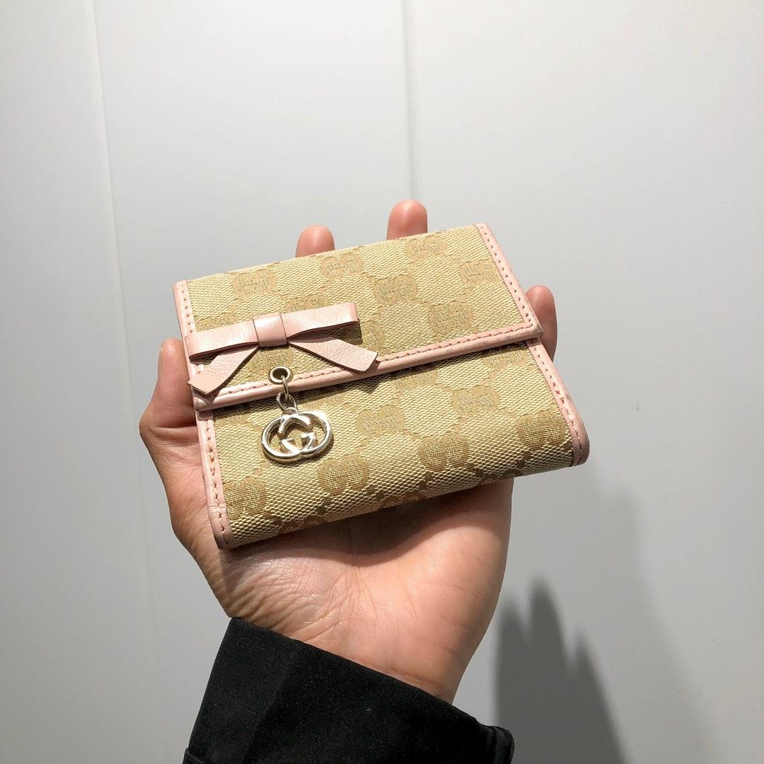 GUCCI Guccissima Sherry Line GG Canvas (Bi-fold) Wallet, Women's ...