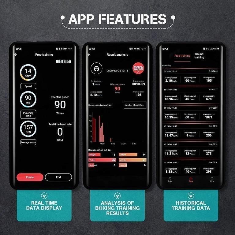 H2357 Smart Boxing Tracker, Vogvigo Boxing Sensor, high-Precision ...