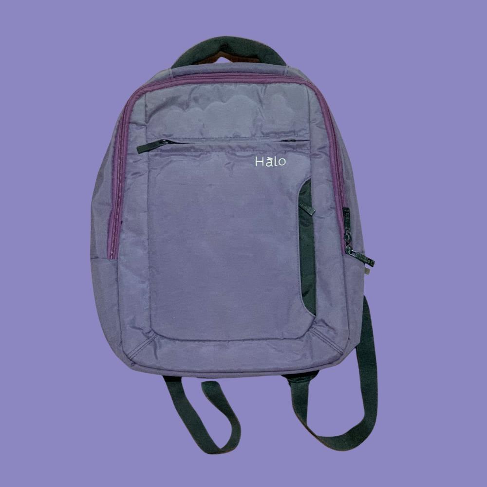 Halo Purple Laptop Backpack, Women's Fashion, Bags & Wallets, Backpacks ...