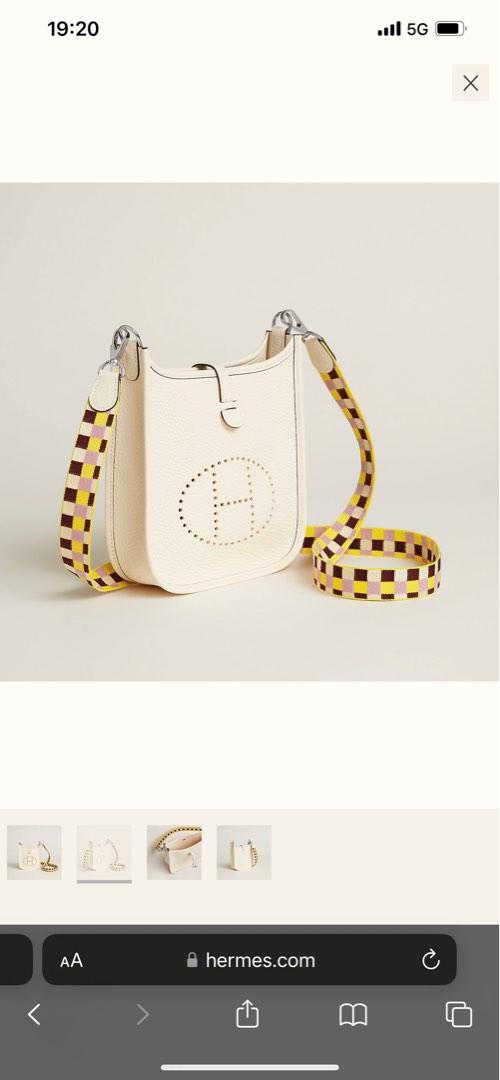 Hermes Mini Evelyn 16 Nata BNIB, Women's Fashion, Bags & Wallets, Cross ...