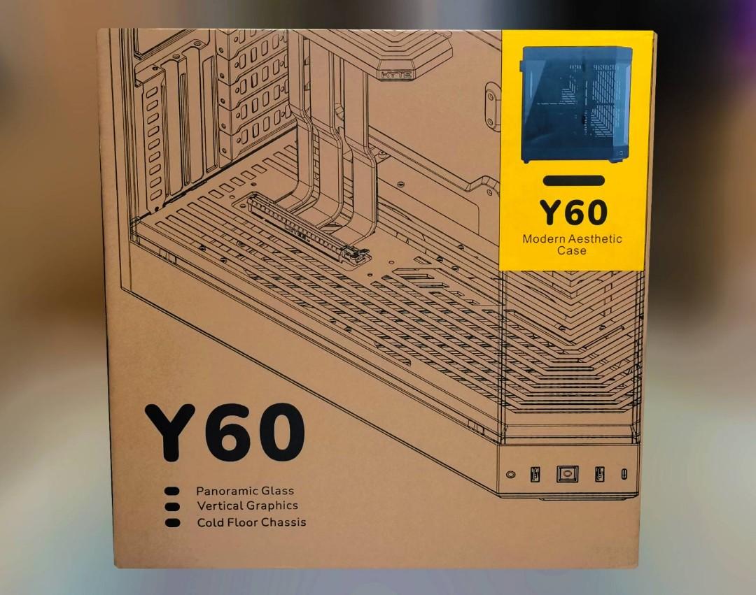 HYTE Y60 MODERN AESTHETIC DUAL CHAMBER MID TOWER ATX GAMING CASE BLACK ...