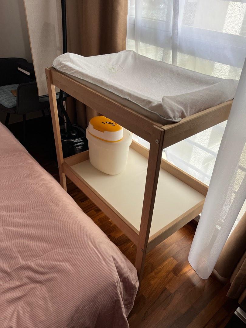 Ikea changing station with babymat and cover, Babies & Kids, Bathing ...