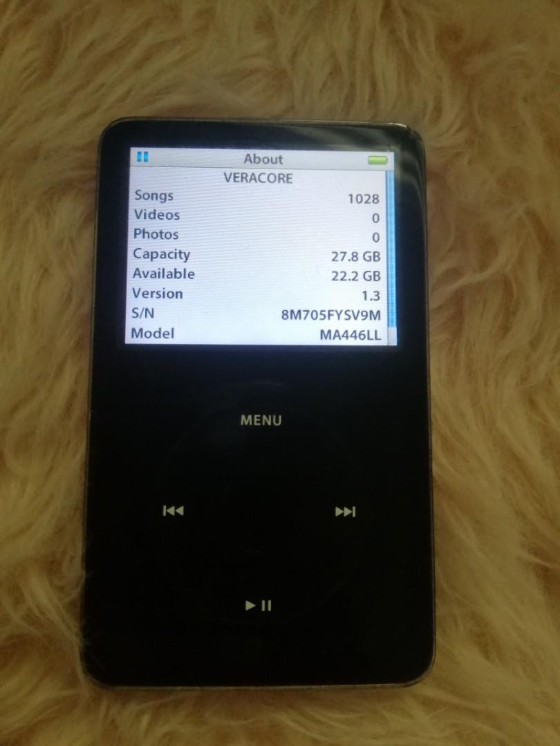 iPod Original (5th Gen) / 30GB / MA446LL/A, Audio, Portable Music ...