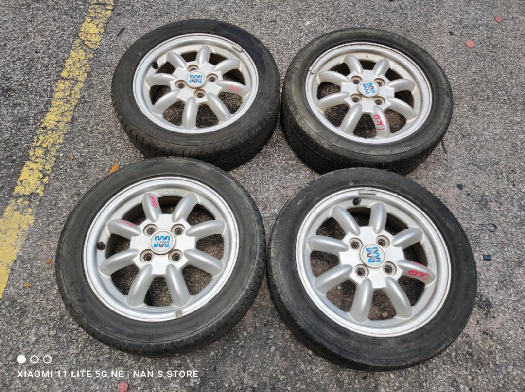 JDM rim daihatsu minilite r14 pcd 4x100 siap tayar, Auto Accessories on ...
