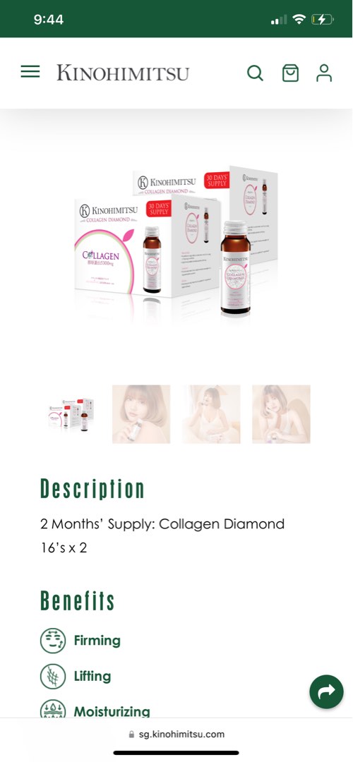 Kinohimitsu collagen diamond, Health & Nutrition, Health Supplements ...
