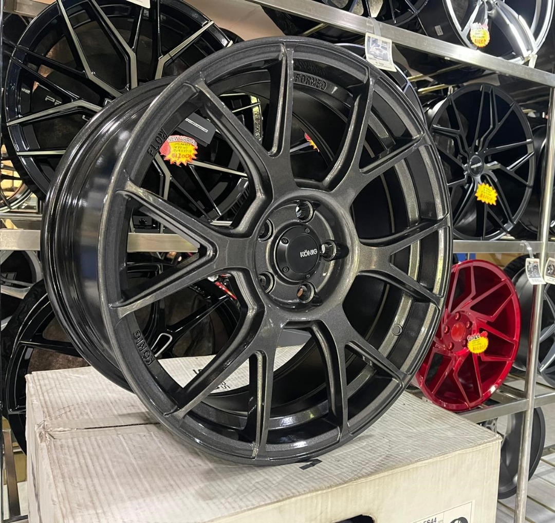 Konig Ampliform Rims 18" | Dark Metallic Graphite, Car Accessories ...
