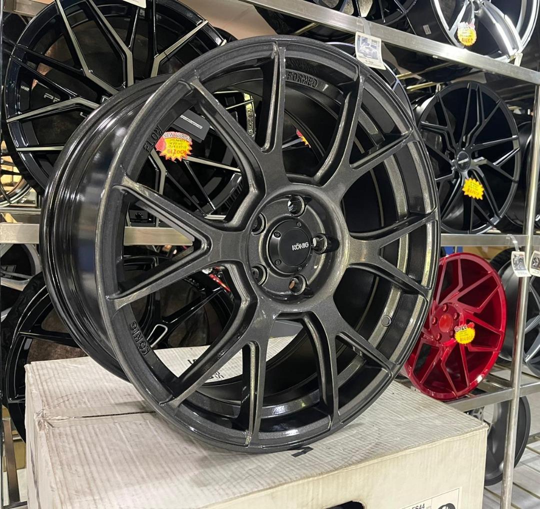Konig Ampliform Rims 18" | Dark Metallic Graphite, Car Accessories ...