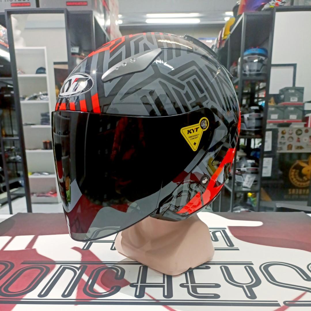 KYT*PSB APPROVED*HELLCAT NEON RED, Motorcycles, Motorcycle Apparel on ...