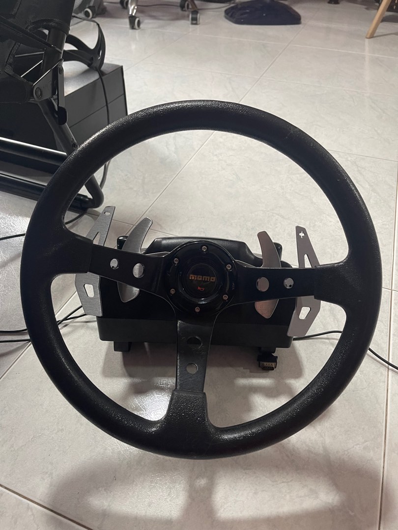 Logitech g27 wheel with 14 inch wheel, Video Gaming, Gaming Accessories ...