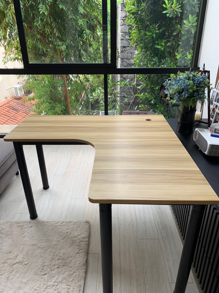 L-Shape table, Furniture & Home Living, Furniture, Tables & Sets on ...