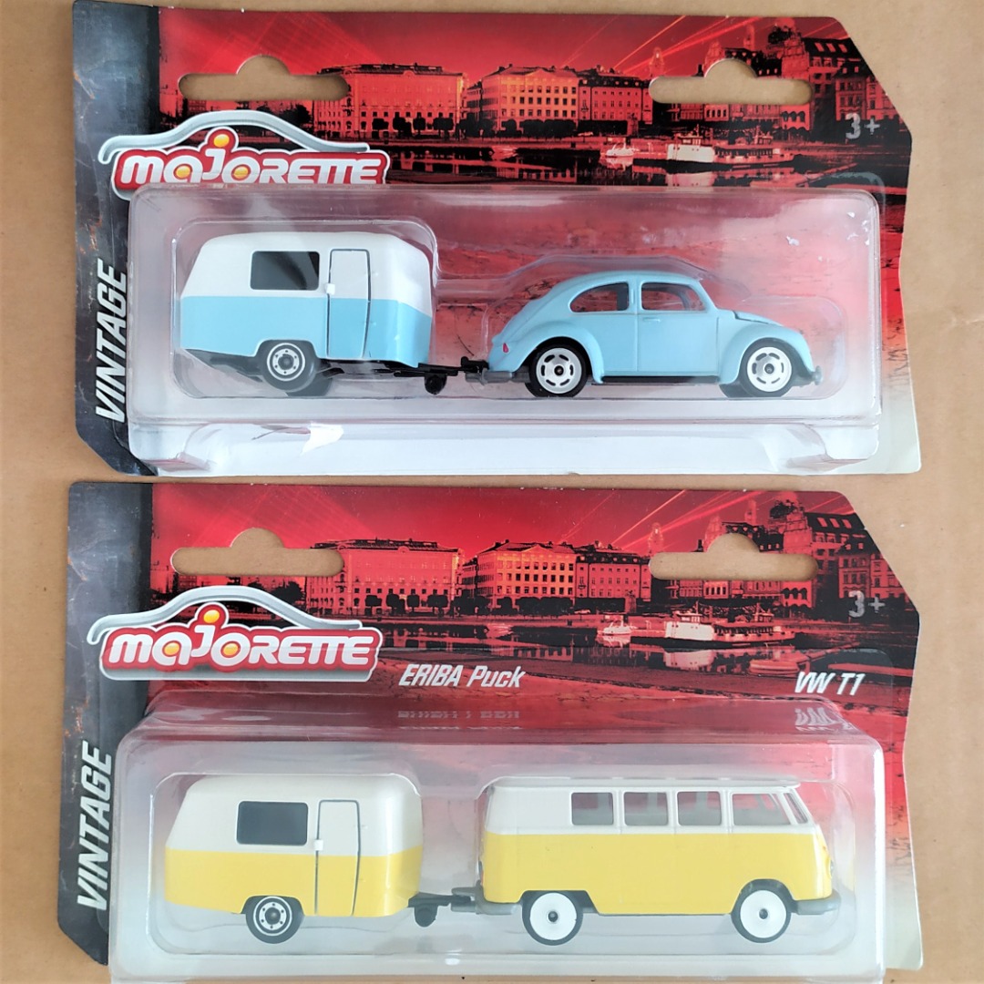 MAJORETTE VINTAGE ERIBA PUCK VOLKSWAGEN BEETLE & T1 SET, Hobbies & Toys ...