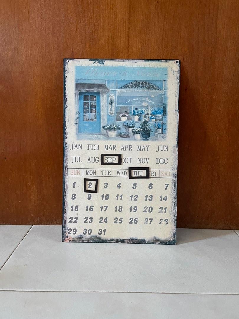 Metal calendar, Furniture & Home Living, Home Decor, Other Home Decor ...