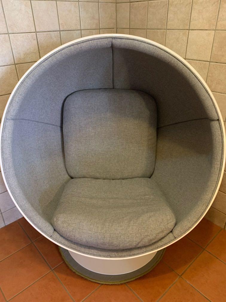 MIB Ball Chair by Eero Aarnio Fibreglass Grey -Free Delivery ...