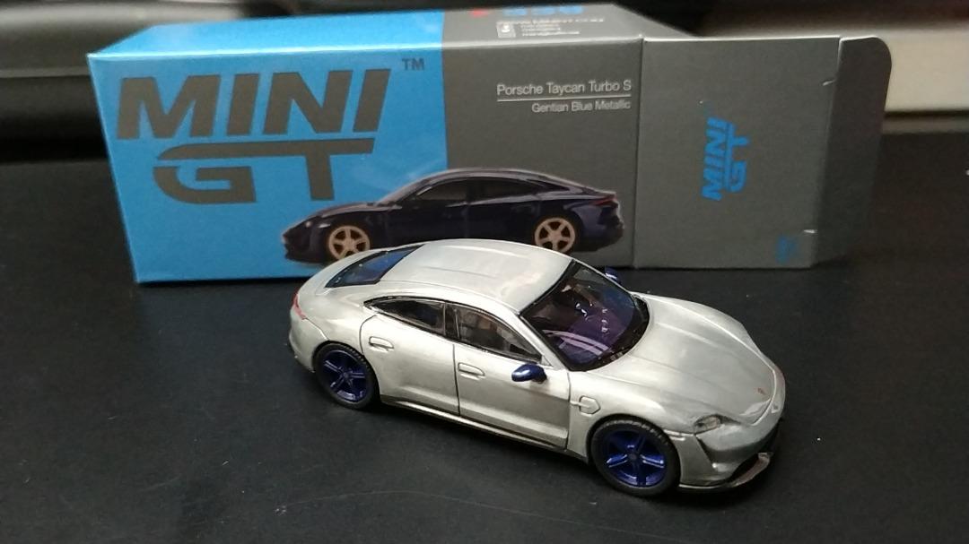MINI GT 339 chase (used) Porsche Taycan Turbo S Gentian Blue Metallic ...