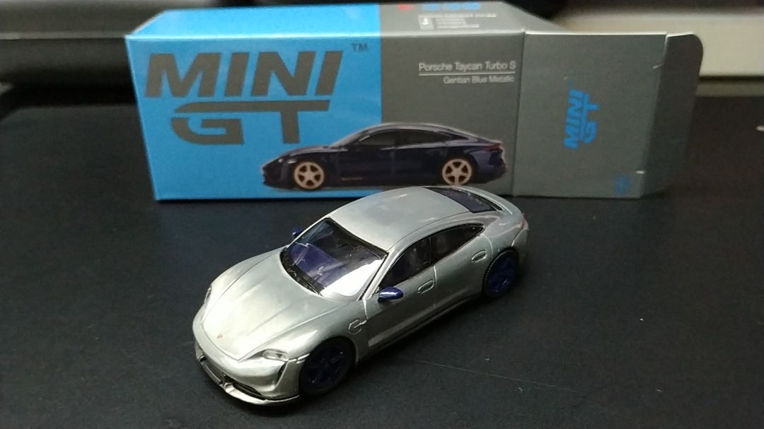 MINI GT 339 chase (used) Porsche Taycan Turbo S Gentian Blue Metallic ...