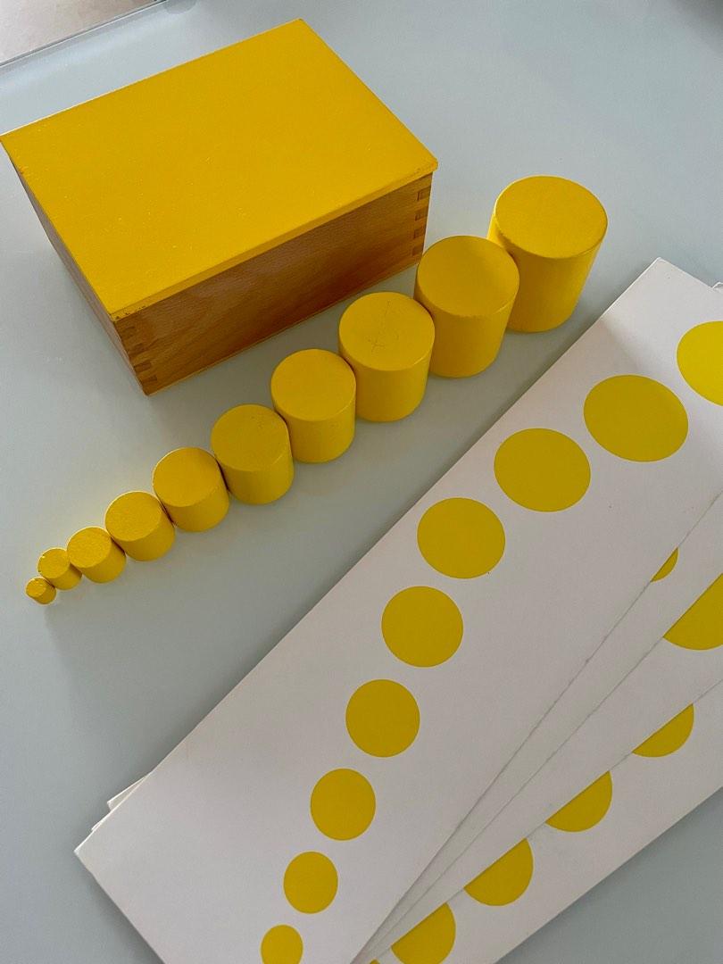 Montessori Knobless Cylinders (Yellow Set), Hobbies & Toys, Toys ...
