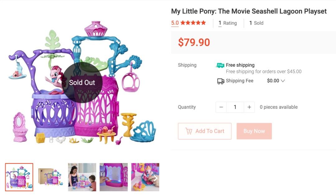 My Little Pony Seashell Lagoon Playset by Hasbro Pinkie Pie, Hobbies ...