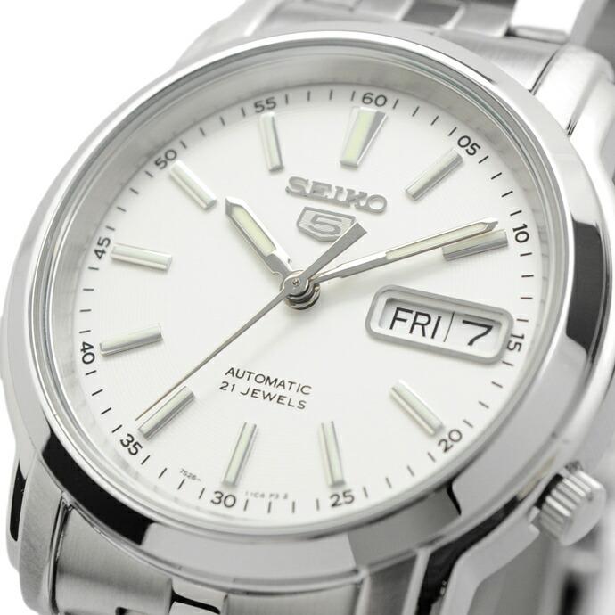 *NEW* Seiko 5 SNKL75K1 Automatic Stainless Steel White Dial Men Watch ...