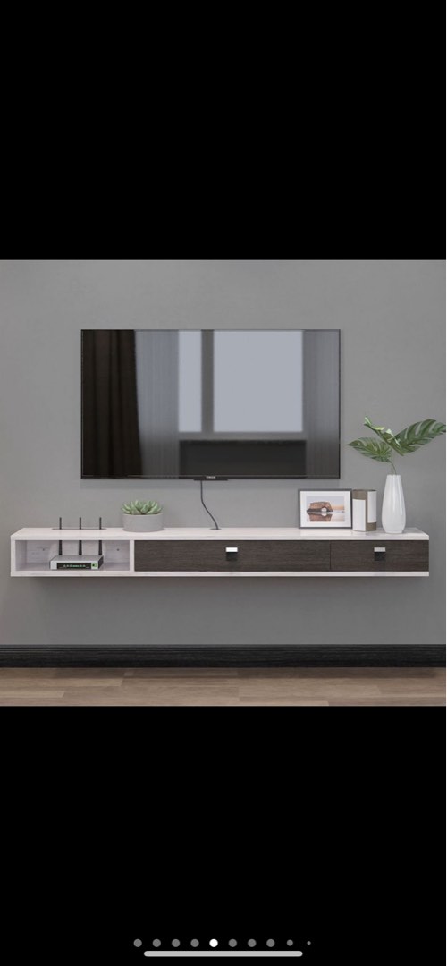nordic wall mount tv cabinet, Furniture & Home Living, Home Decor ...