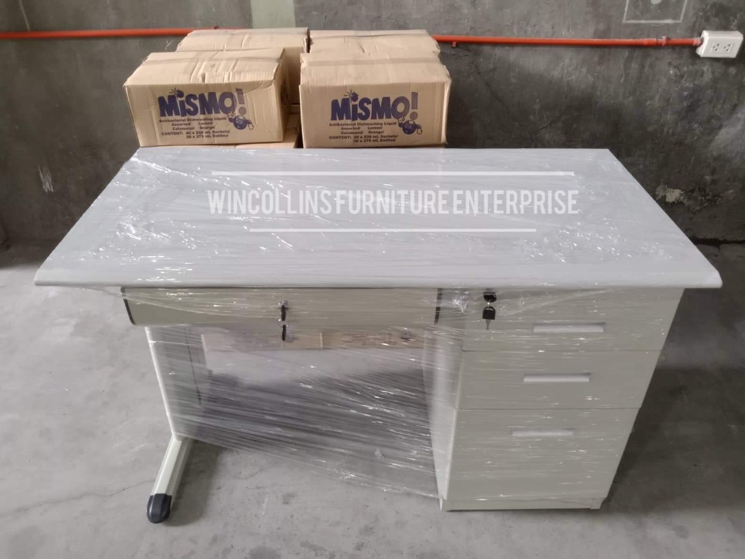 office table with built in cabinet, Furniture & Home Living, Furniture ...