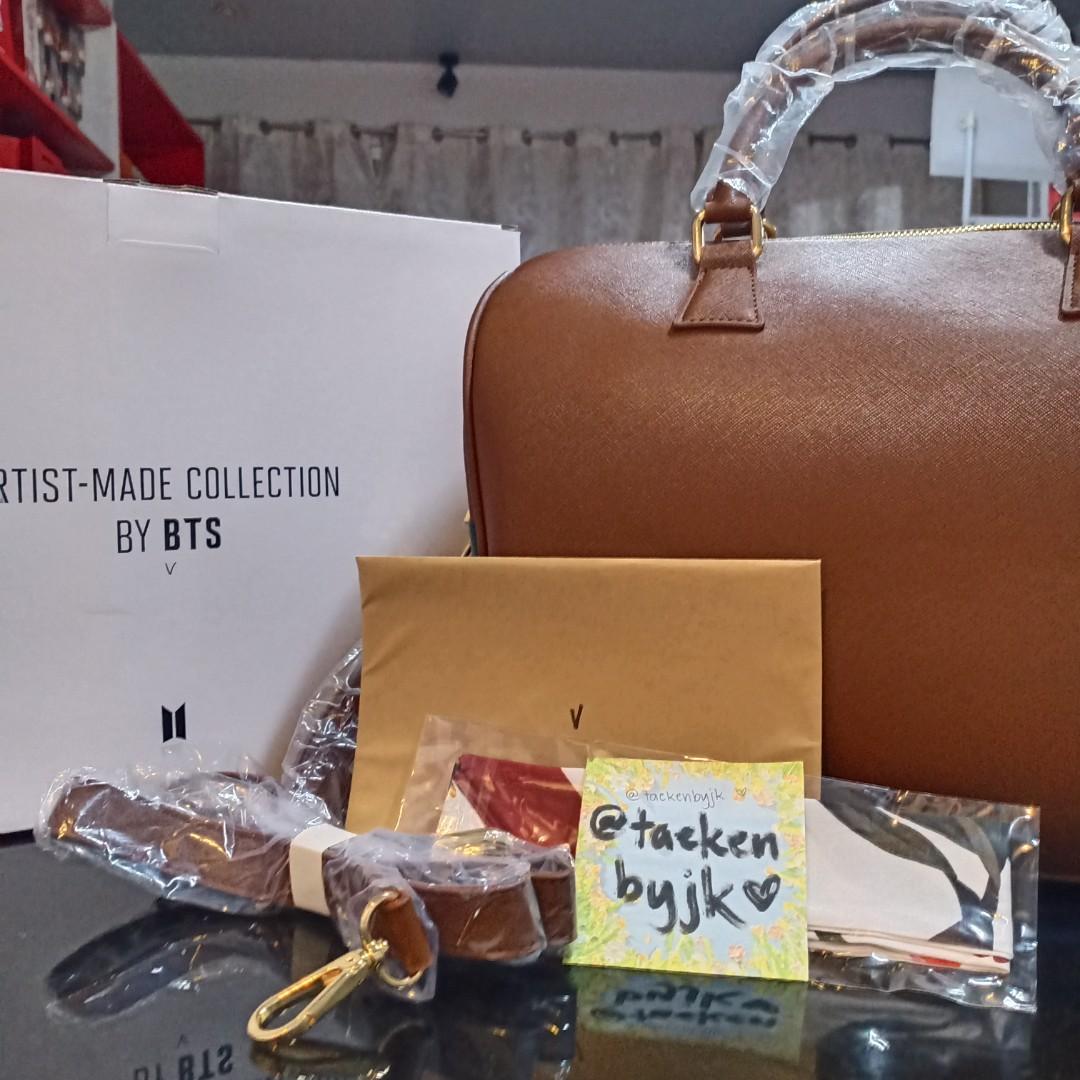 OFFICIAL BTS Artist-made Taehyung V Mute Boston Bag, Hobbies & Toys ...