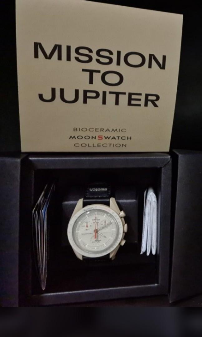 Omega Swatch- Moon Swatch Jupiter, Luxury, Watches on Carousell