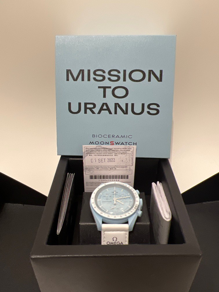[Sale] Omega x Swatch Moonswatch Uranus, Luxury, Watches on Carousell