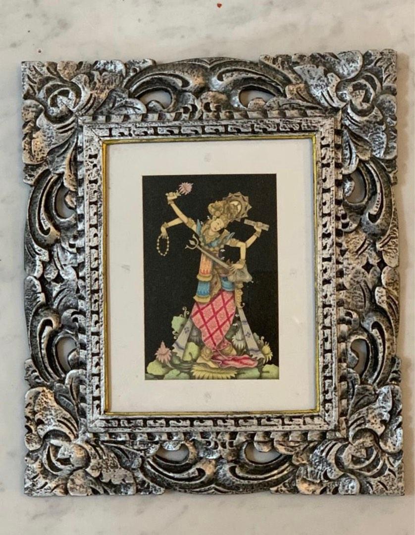 Original Balinese art painting wall frame, Furniture & Home Living ...