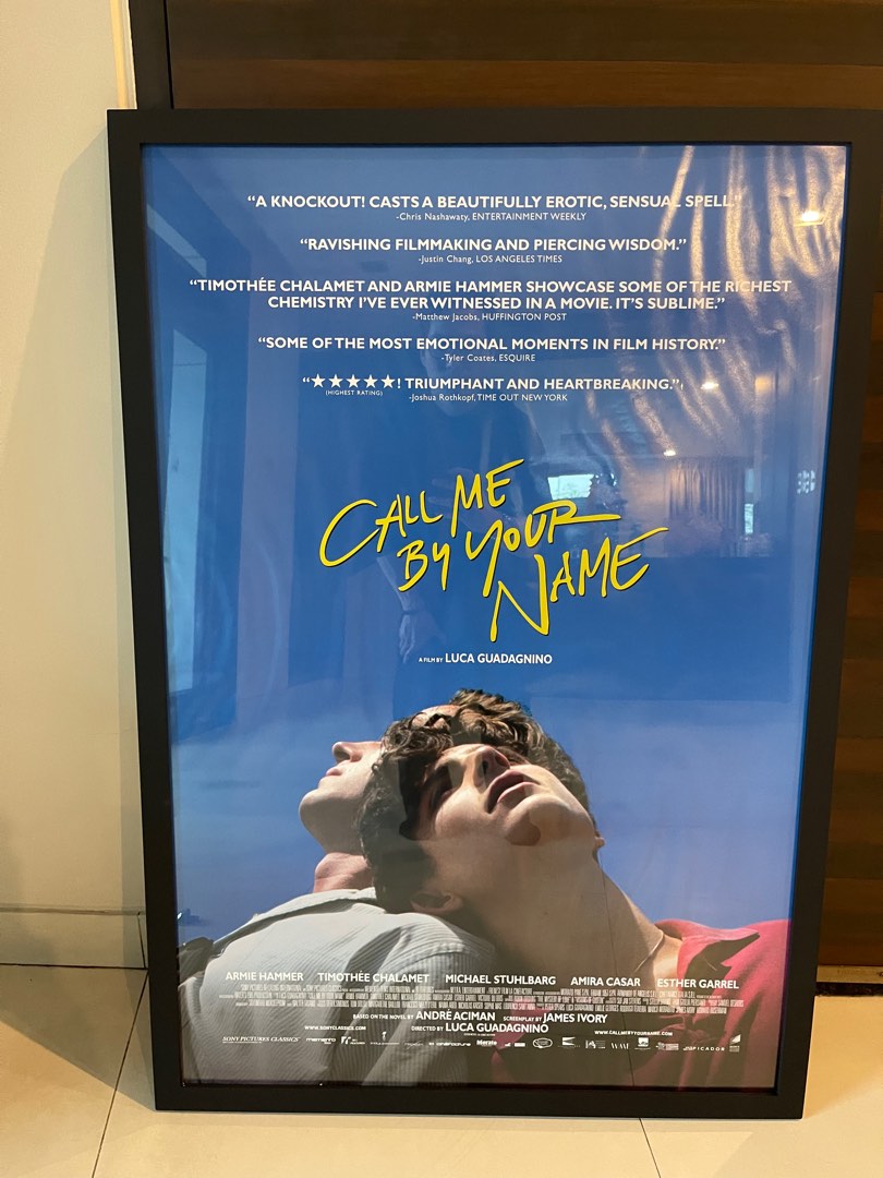 Original movie poster of Call me by your name Framed, Hobbies & Toys ...