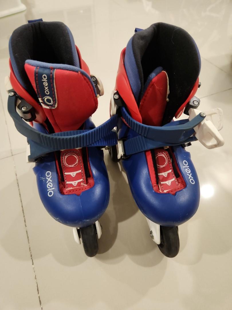Oxelo blades (red and blue), Sports Equipment, Sports & Games, Skates ...