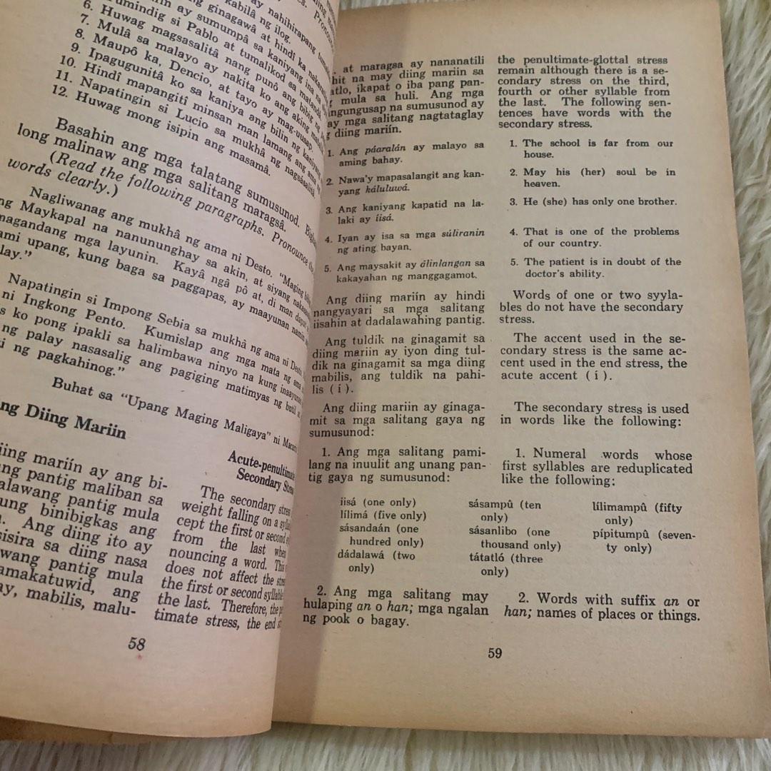 Pampaaralang Balarila ng Wikang Pambansa (Revised Edition), Hobbies ...
