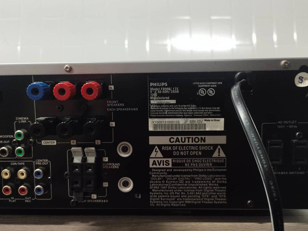PHILIPS FR 996 DIGITAL AV SURROUND RECEIVER, Audio, Soundbars, Speakers ...