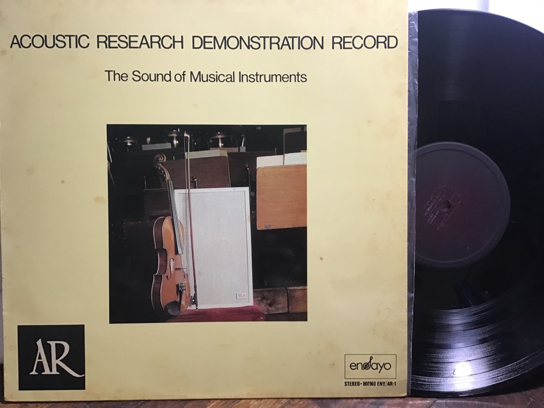 PIRING HITAM ANTIK Acoustic Research Demonstration Record OOP VINTAGE ...