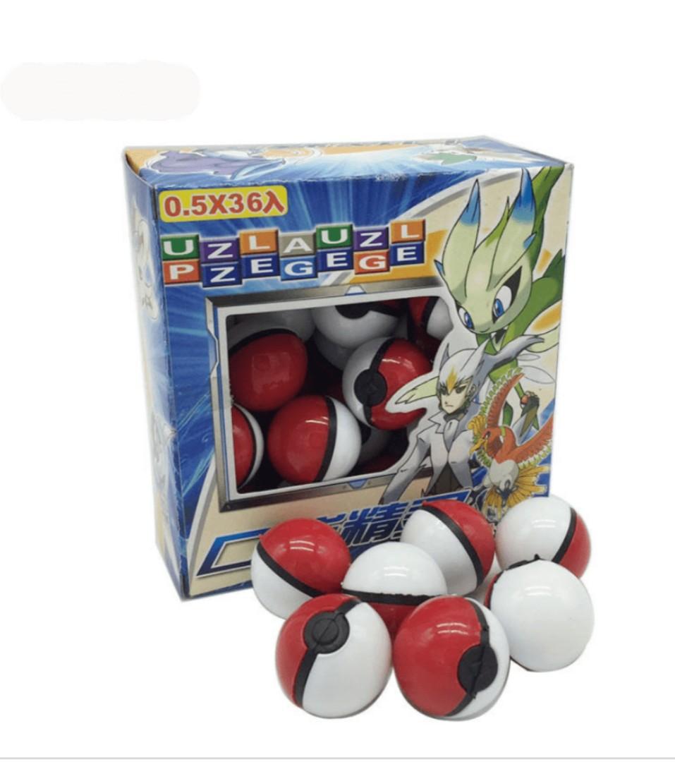 Pokemon balls Cute 36pcs Red Pokemon Go Pokeball Pop-up Ball, 興趣及遊戲, 玩具 ...