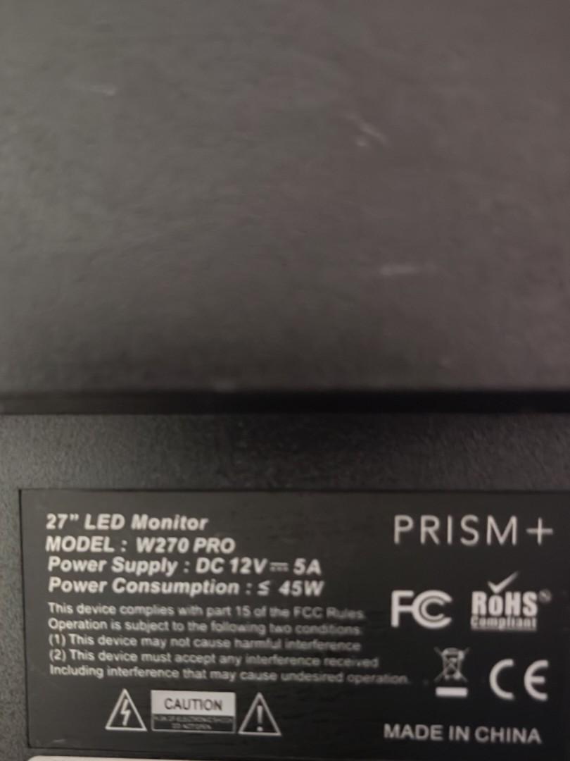 Prism+ W270 Pro, Computers & Tech, Parts & Accessories, Monitor Screens ...