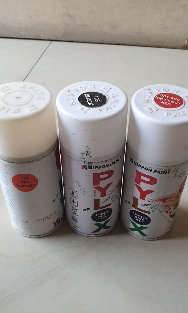 PYLOX NIPPON PAINT(BOTOL PUTIH) WRN BLACK, RED, LIGHT SCARLET PYLOX ...