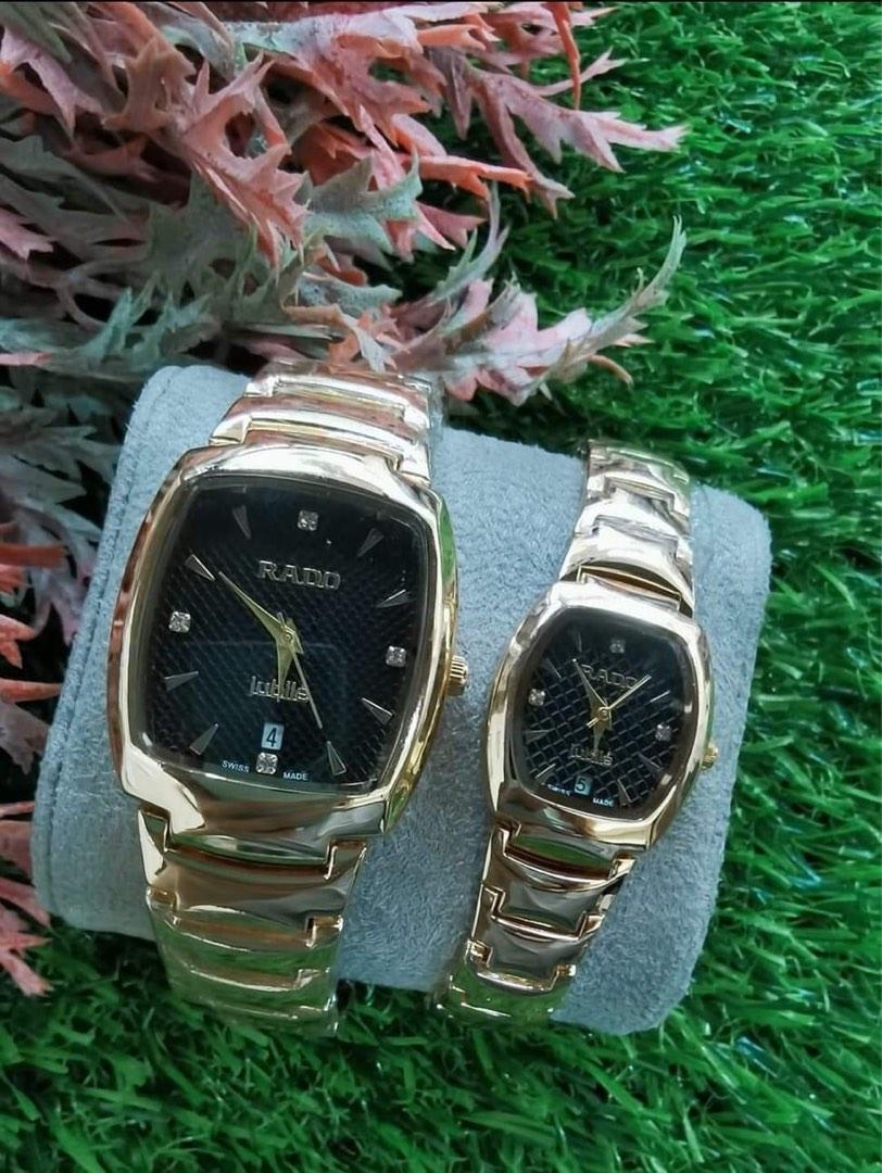 Rado Couple Premium Stainless, Women's Fashion, Watches & Accessories ...