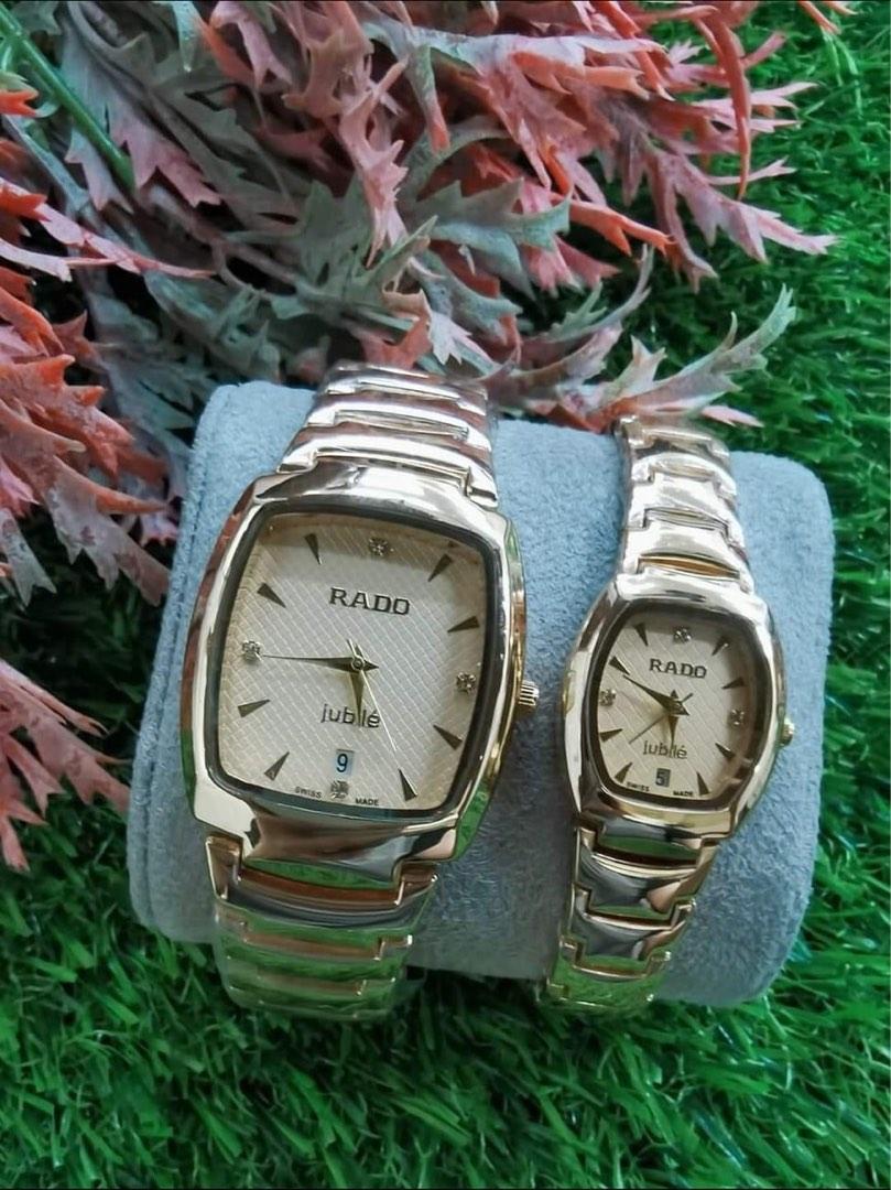 Rado Couple Premium Stainless, Women's Fashion, Watches & Accessories ...