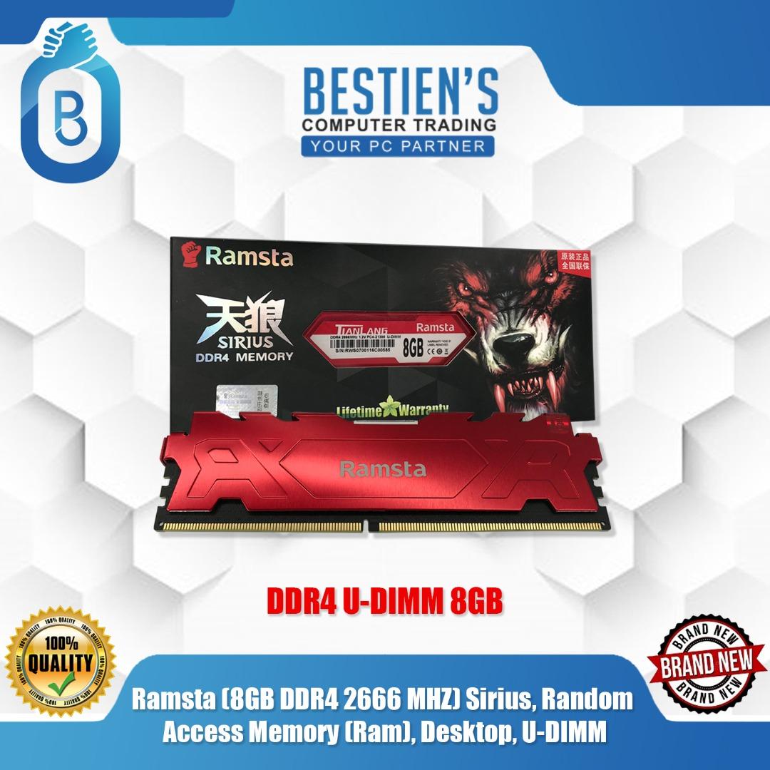 Ramsta (8GB DDR4 2666 MHZ) Sirius, Random Access Memory (Ram), Desktop ...