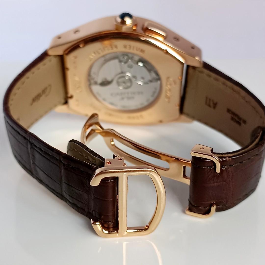 Rare Cartier Tortue World-Timer Pink Gold, Luxury, Watches on Carousell