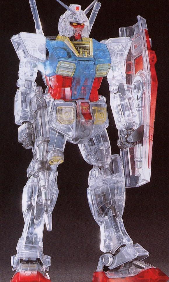 Rare MG Crystal RX-78-2 Gundam master grade professional Model kit ...