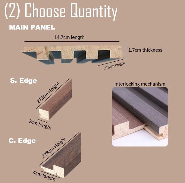 [READY STOCKS] Premium solid wood fluted panel stripes wall, Furniture ...