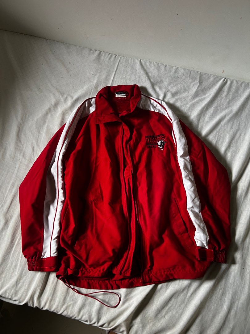 Red bomber jacket, Men's Fashion, Coats, Jackets and Outerwear on Carousell
