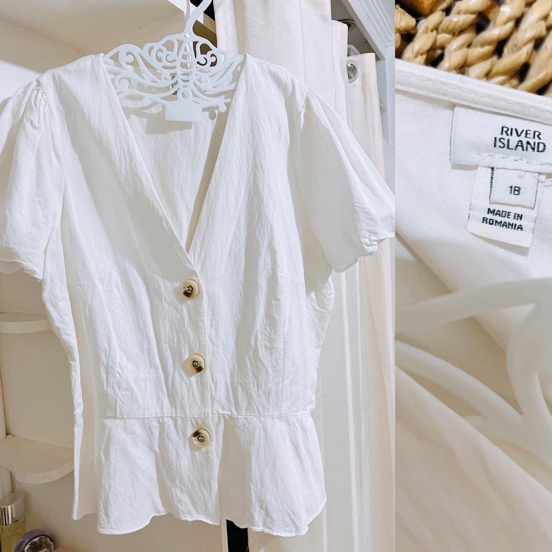 River Island White Top, Women's Fashion, Tops, Blouses on Carousell